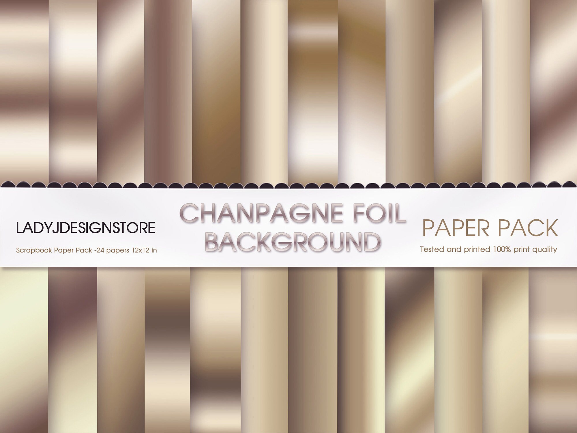 Champagne Gradient Beige Digital Paper champagne foil | Etsy