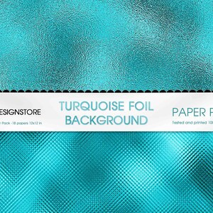 Turquoise Metalic Foil, Turquoise Digital Paper, Turquoise Digital Foil ...