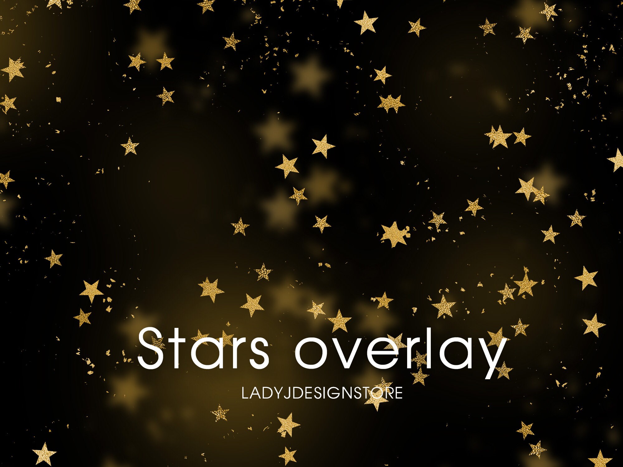 Seamless Gold Stardust Overlays starry night gold star | Etsy