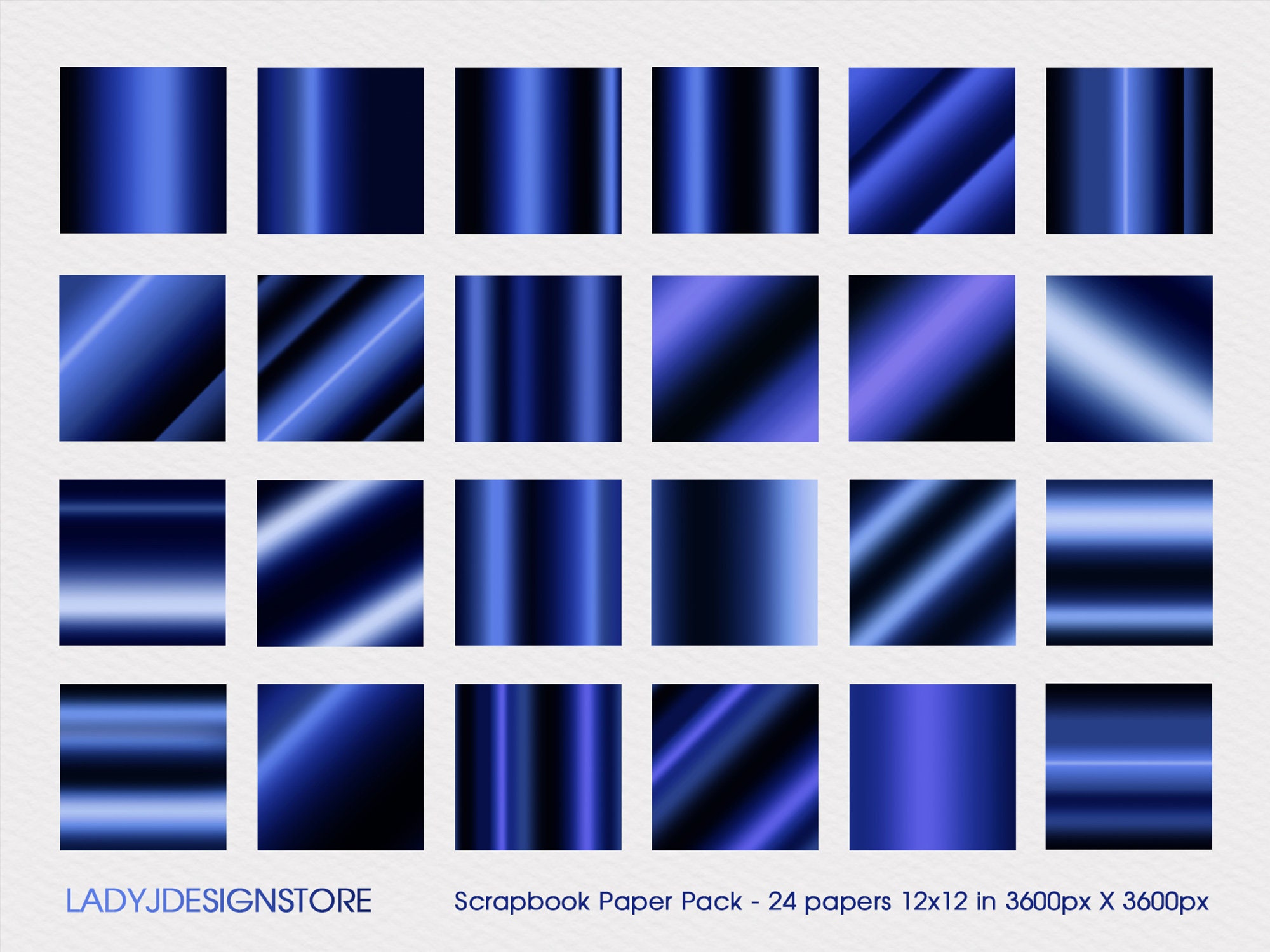 Blue Gradient Blue Digital Paper Blue Digital Foil Metallic - Etsy UK