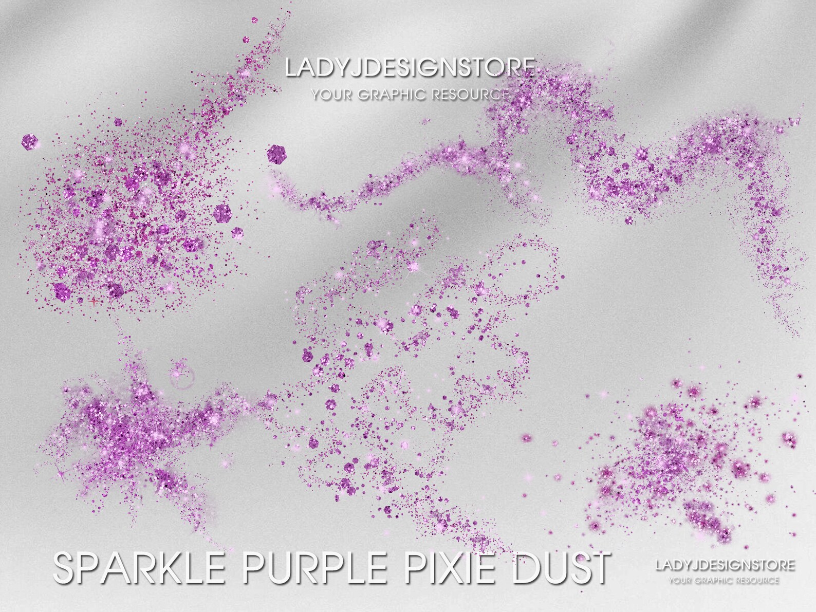 Sparkle Purple Pixie Dust Overlays Clipart Purple Glitter | Etsy