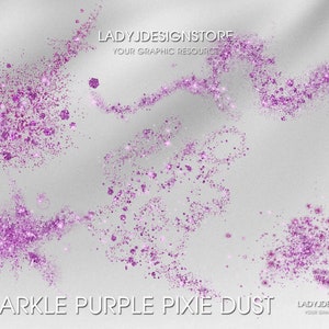 Sparkle Purple Pixie Dust Overlays Clipart, Purple Glitter Dust Overlay, Stardust, Fairy Dust ...