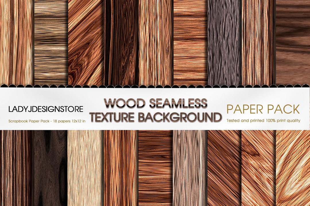 Wood Digital Textures Paper Pack, Natural Rustic Wood Digital Paper ...