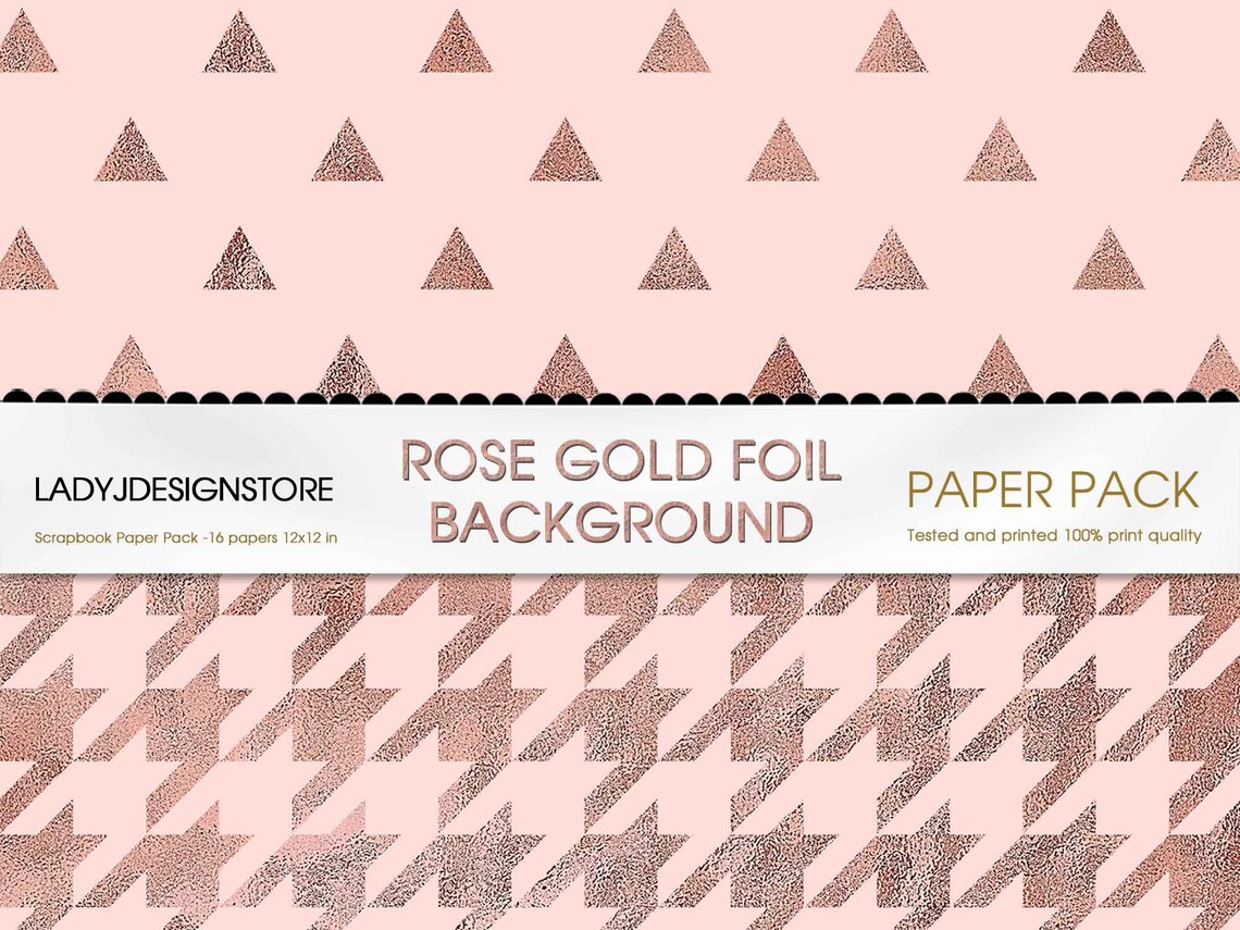 Rose Gold Foil Digital Paper Seamless Rose Gold Glam - Etsy