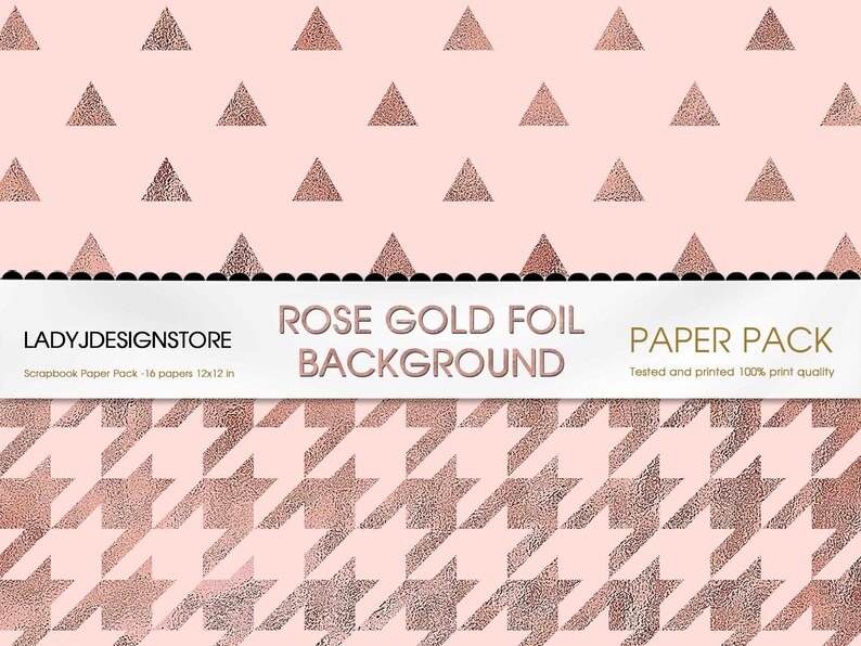 Rose Gold Foil Digital Paper Seamless Rose Gold Glam - Etsy