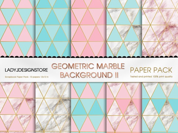Geometric Marble Digital Paper, digital marble baby pink marble ...