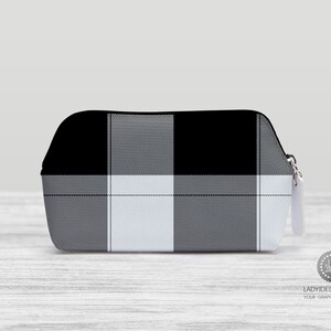 Plaid Black & White Digital Paper Lumberjack Tartan Checkers Log Cabin ...