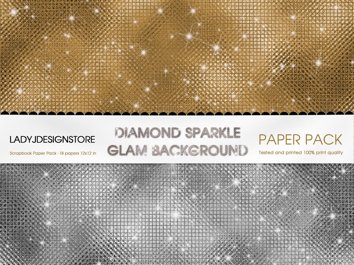 Diamond Digital Paper Seamless Glam Diamond Sequin Textures - Etsy