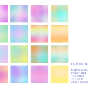 Pastel Gradient, Pastel Digital Paper, Gold Digital Foil, Metallic ...