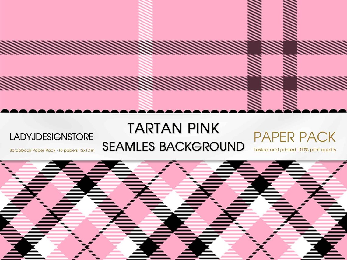 Plaid Pink Digital Paper Lumberjack Plaid Tartan Checkers Log | Etsy