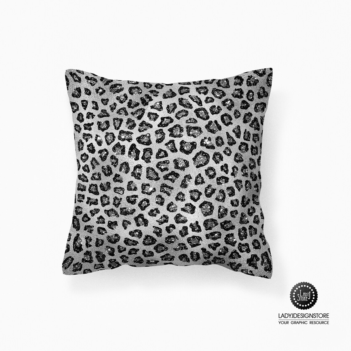 Black and Silver Glam Digital Paper Seamless Tiger Cheetah | Etsy