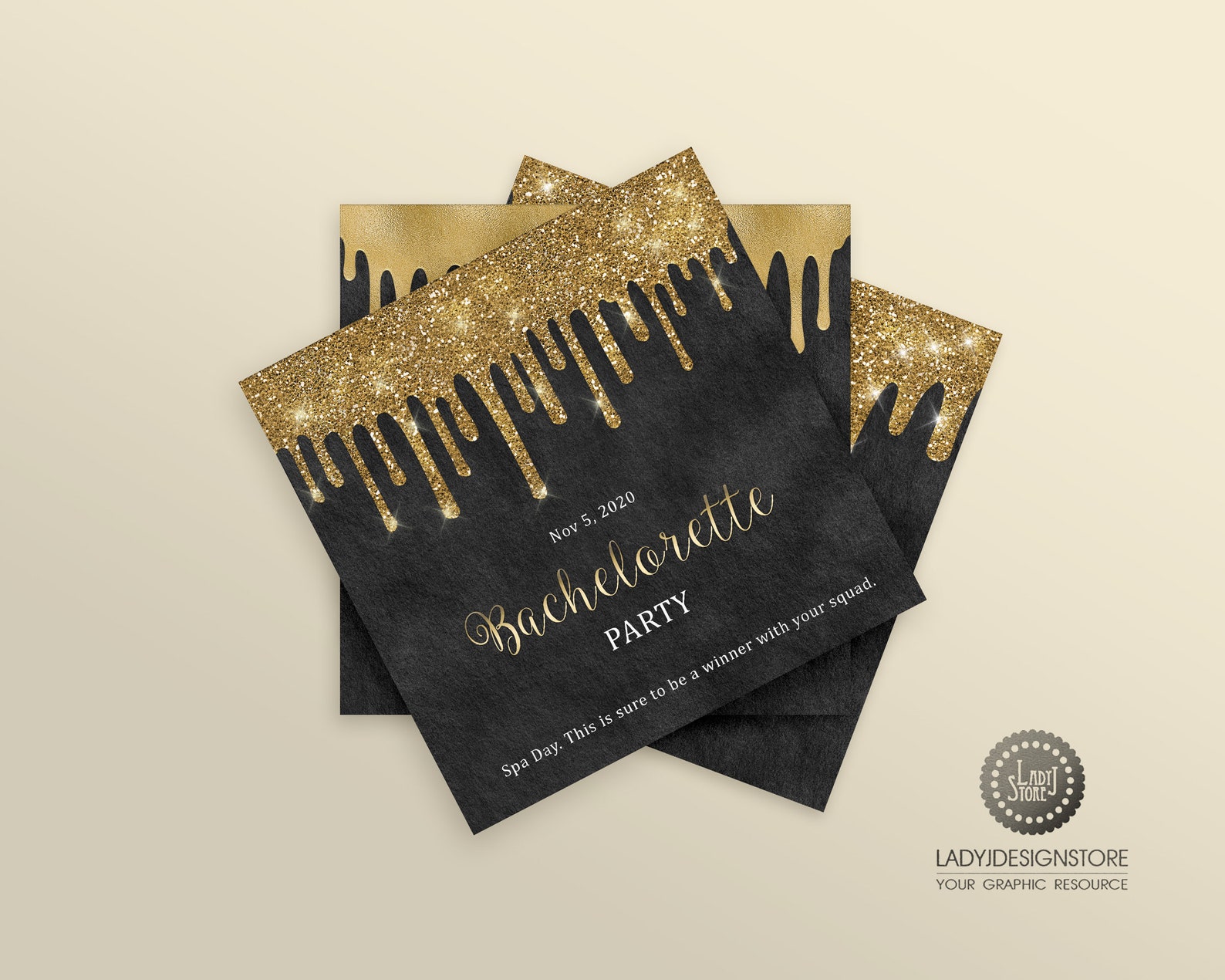 Sparkly Gold Glitter Foil Dripping with sparcle foil drippings | Etsy