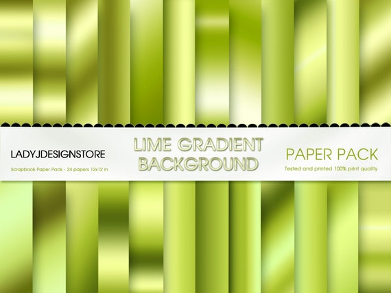 Lime Gradient Yellow Green Digital Paper Lime Digital Foil - Etsy