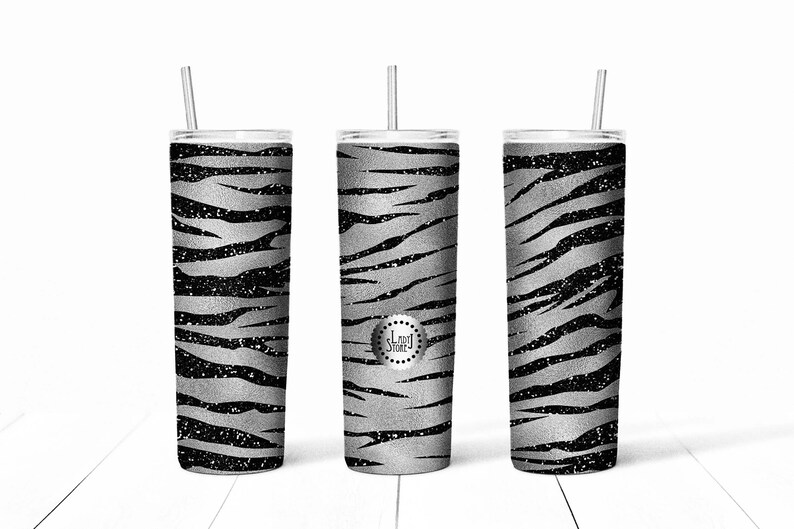 Black and Silver Glam Digital Paper Seamless Tiger Cheetah | Etsy