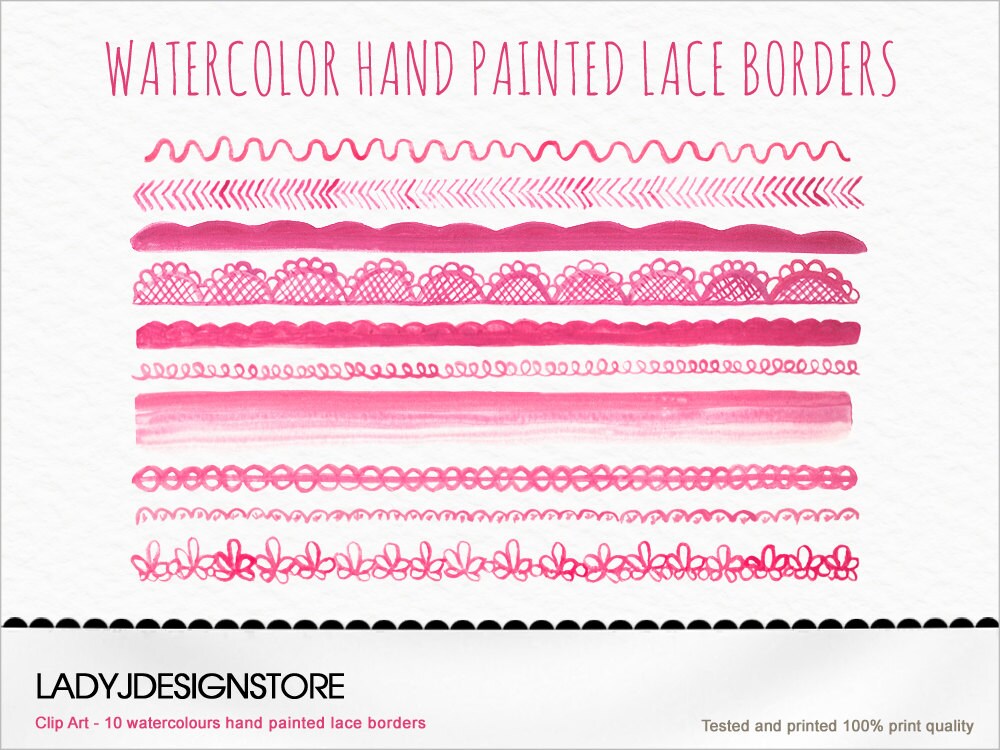 Watercolor Hand Painted Hearts Clipart Watercolor Red Pink | Etsy