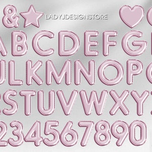 Pink Powder Foil Balloon Alphabet Clip Art PNG Transparent Lilac ...