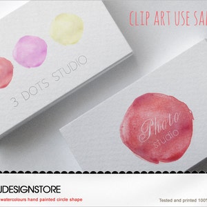 Watercolor Hand Painted Circle Shape Design Elements 12 Hand Drawn ...