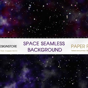 Space, Galaxy, Stars Backgrounds Digital Paper 12 Galaxy Seamless ...