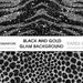 Black and Silver Glam Digital Paper, Seamless Tiger Cheetah Zebra ...