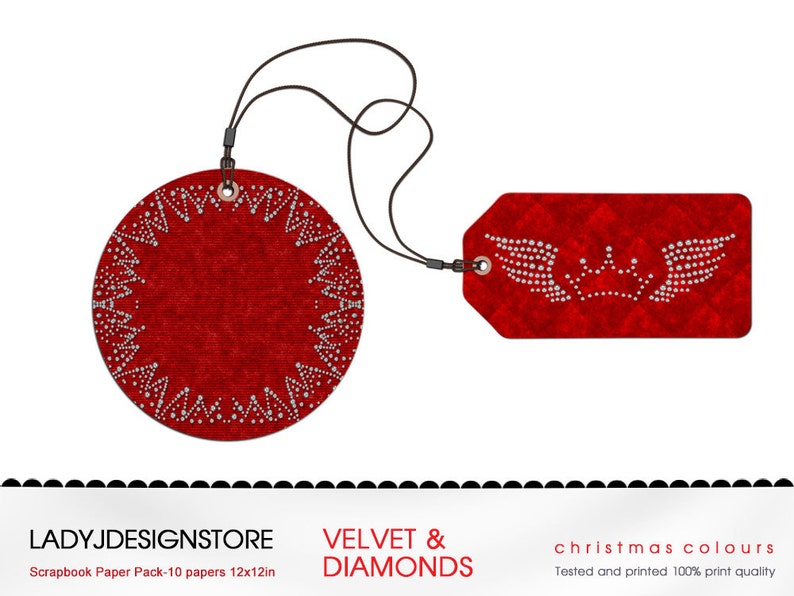 Velvet Christmas Texture Digital Papers Width Diamonds - Etsy