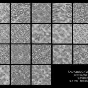 Silver Glitter Glam Digital Paper Seamless Tiger Cheetah - Etsy