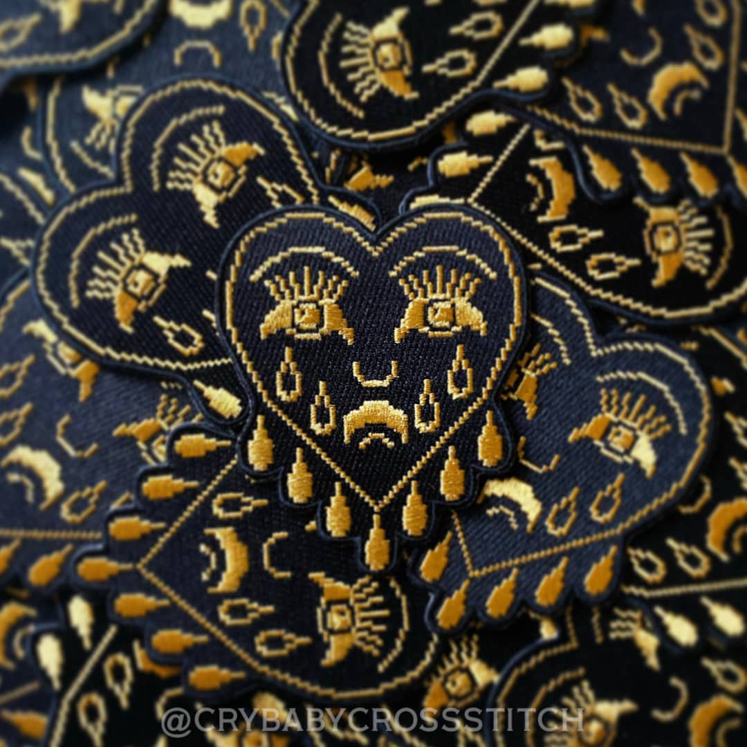 Weeping Heart Iron-on Patch - Etsy