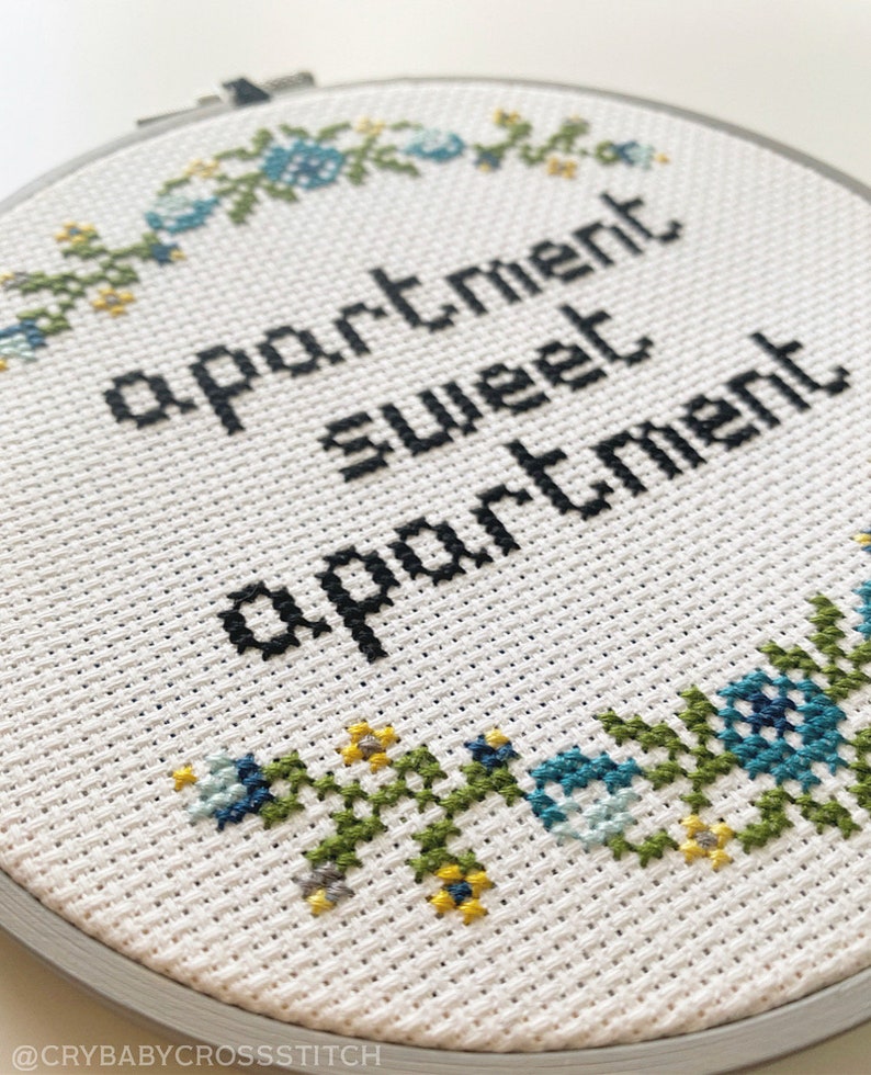 Apartment Sweet Apartment Cross Stitch Pdf/pattern - Etsy