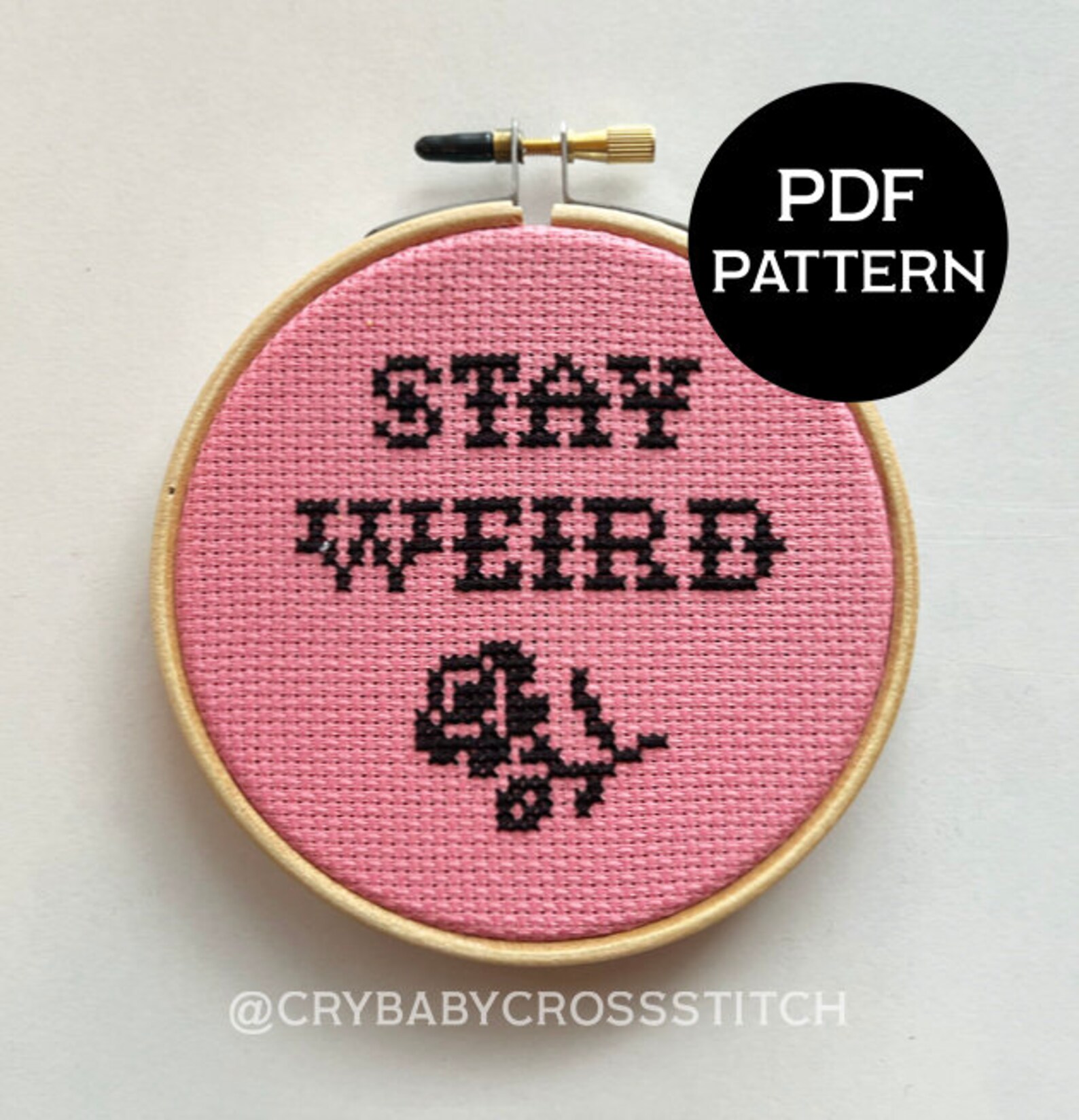 Stay Weird Cross Stitch Pdf/pattern - Etsy