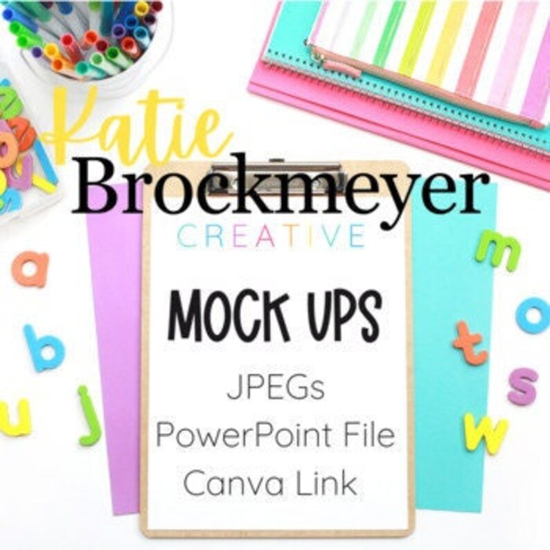 Literacy & Math Mock up Images Mock up Photos Education | Etsy