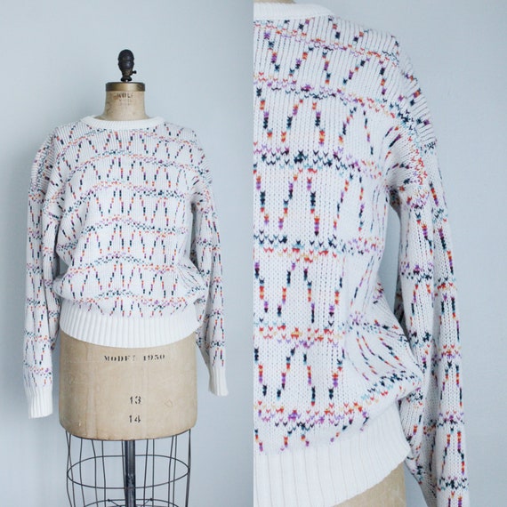 Retro 1990's Christopher Michael Cream Ranbow Flecked… - Gem