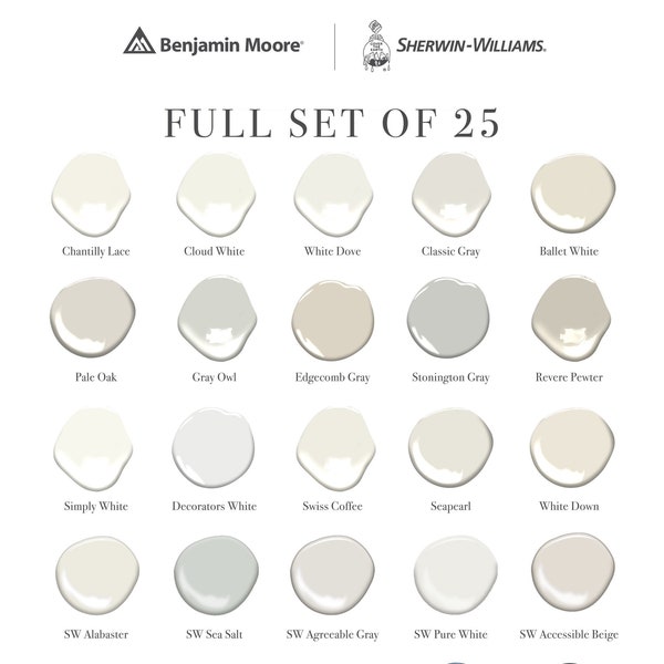 Calm Paint Color Palette, Benjamin Moore, Calm Undertone, Calm Paint ...