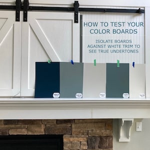 Benjamin Moore Gray Paint Palette Color Samples Painted 18x12 Inch Gray ...