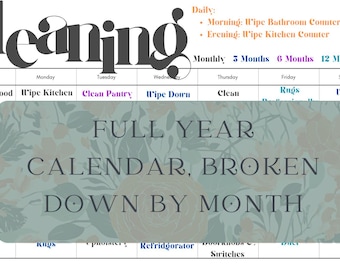 HOUSE KEEPING Calendar / Printable Calendar / Cleaning List ...