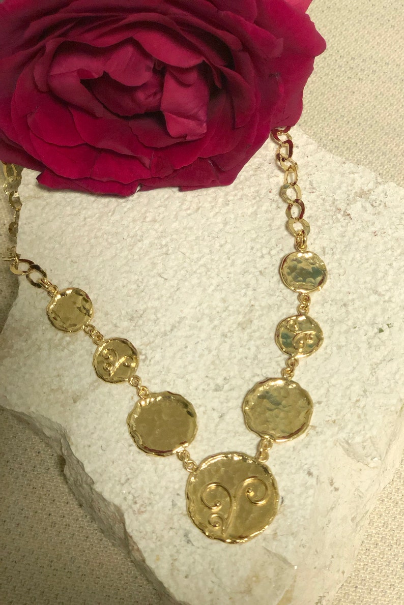 Coins Necklaces Gold Coin Necklace Gold Disc Necklace Gold | Etsy