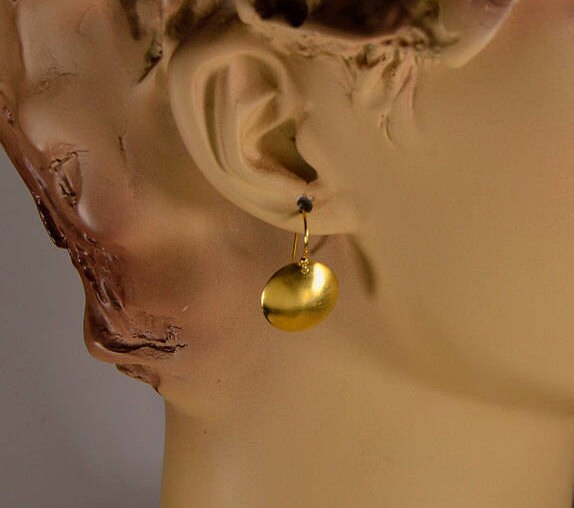 Gold Earring Caps earring Satin Finish Caps dangle | Etsy