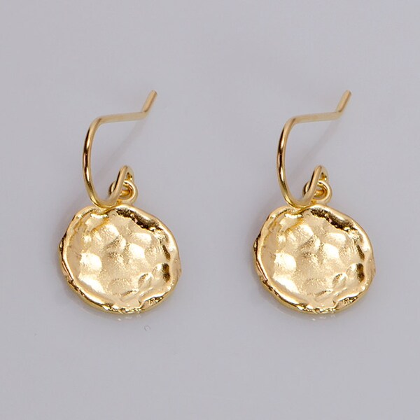 Gold Coin Earrings - Etsy