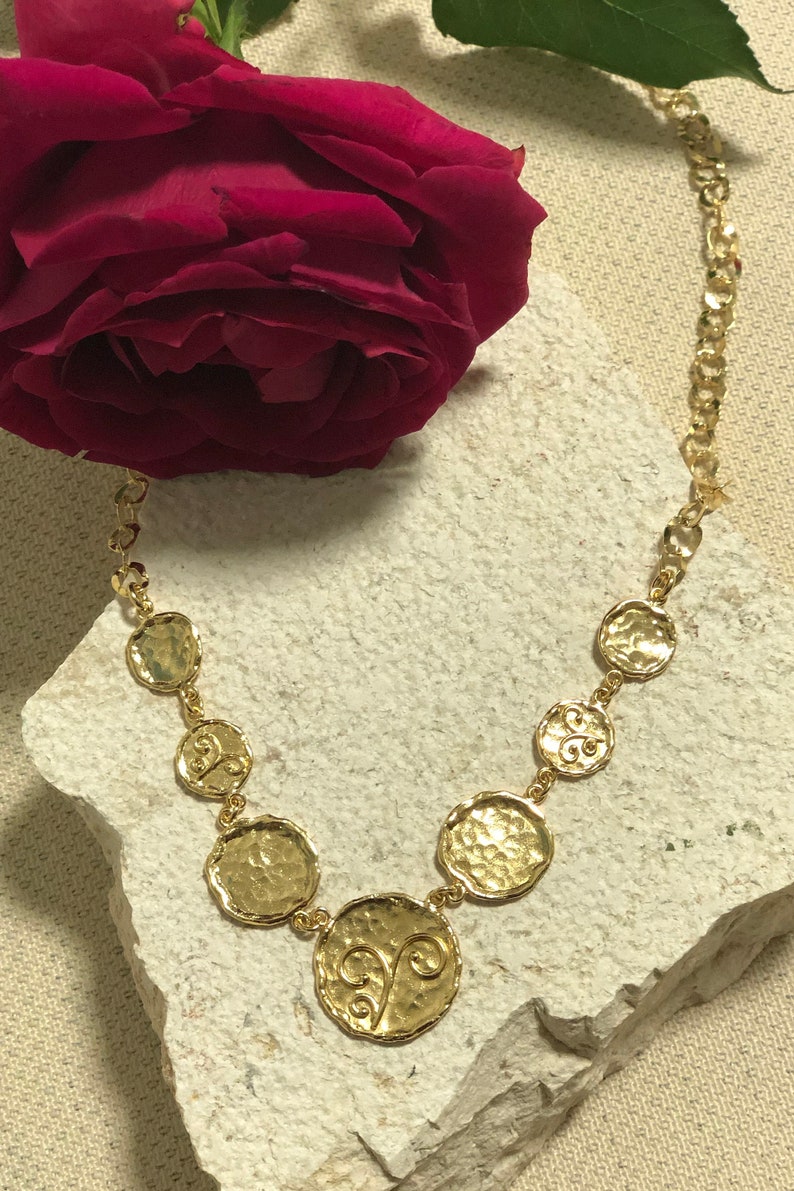 Coins Necklaces Gold Coin Necklace Gold Disc Necklace Gold | Etsy