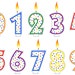 Digital Clipart Birthday Candles-number Candles-rainbow Party-pride ...