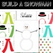 Digital Printable Activity-build a Snowman-diy Snowman-snow Clipart ...