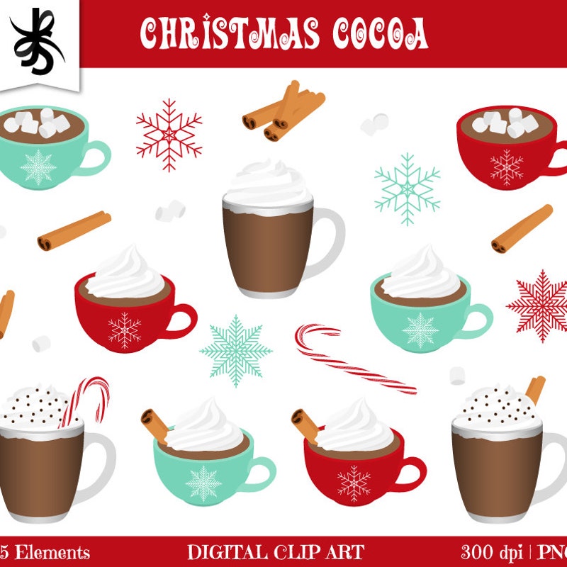 Hot Cocoa Clipart - Etsy