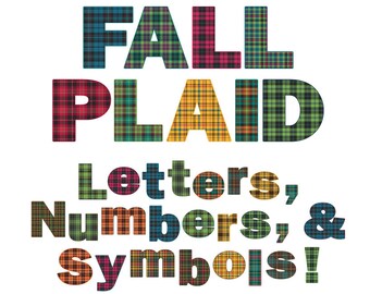 Fall Plaid Letters - Etsy