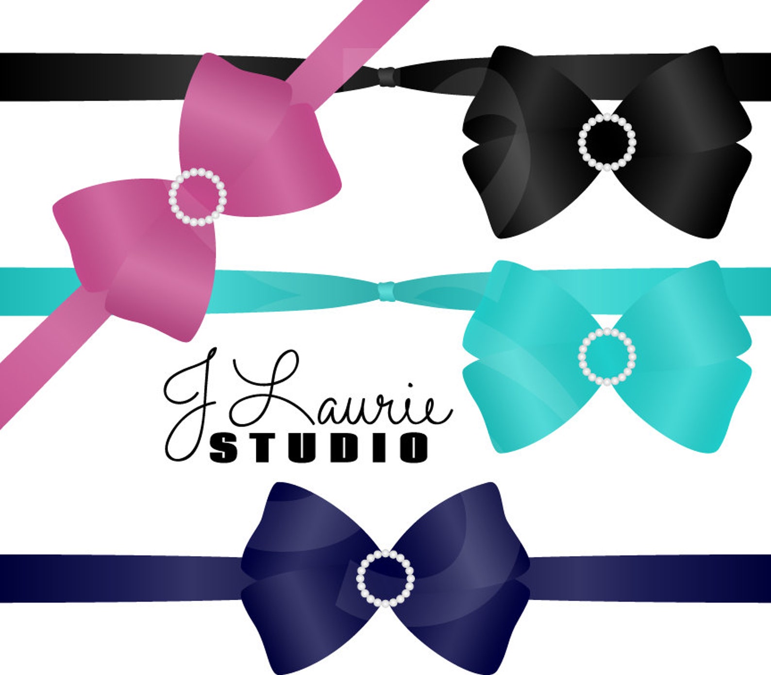 Digital Clipart-colorful Satin Ribbons and Fancy Bows-clipart - Etsy