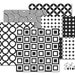 Mod Patterns-charcoal Gray-digital Scrapbook Papers-commercial Use ...
