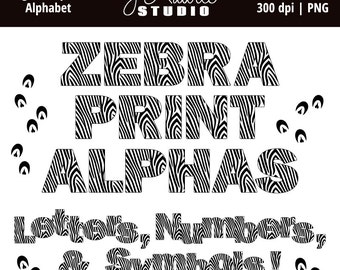 Zebra Print Letters - Etsy