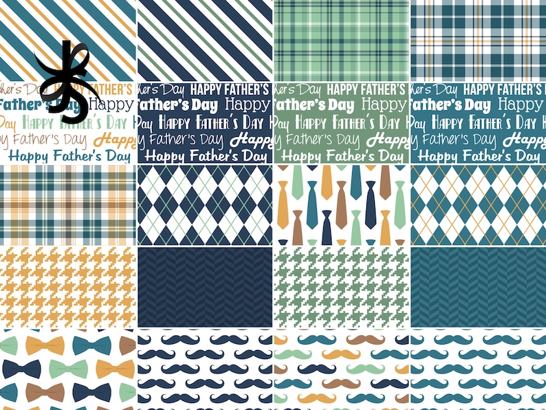 Fathers Day-digital Scrapbook Papers-commercial - Etsy