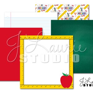 Back to School-digital Scrapbook Papers-commercial Use-classroom ...
