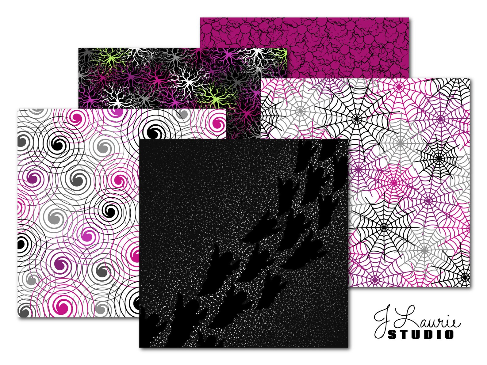 Enchanted Halloween-digital Scrapbook Papers-commercial - Etsy