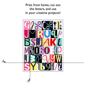 Digital Collage Sheet-printable Magazine Cutout Alphabet-letters ...