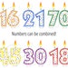 Digital Clipart Birthday Candles-number Candles-rainbow Party-pride ...