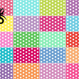 Polka Dots-Springtime-Digital Scrapbook Papers-Commercial | Etsy